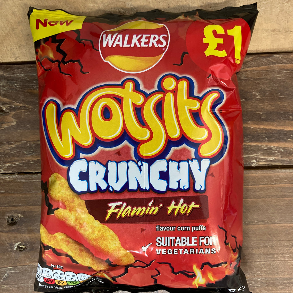 4x Walkers Wotsits Crunchy Sweet & Spicy Crisps Share Bags (4x60g ...