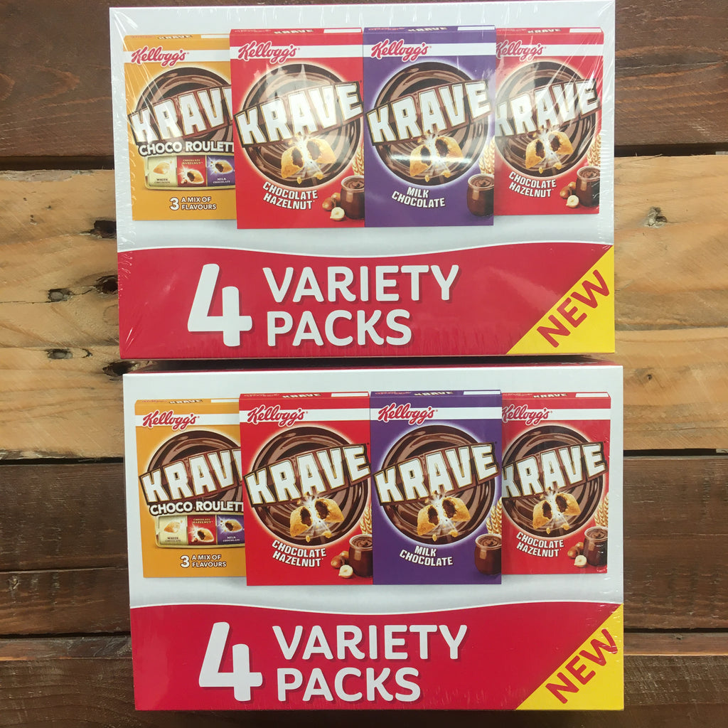 8x Kellogg's Krave Variety Packs (2 Packs of 4x30g) & Low Price Foods Ltd