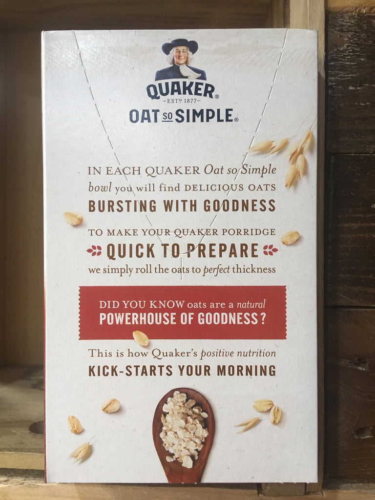Quaker Oat So Simple Limited Edition Toffee Apple Porridge 8x34g & Low ...
