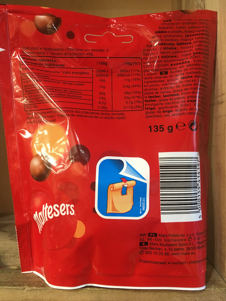 10x Maltesers Share Bag 135g & Low Price Foods Ltd