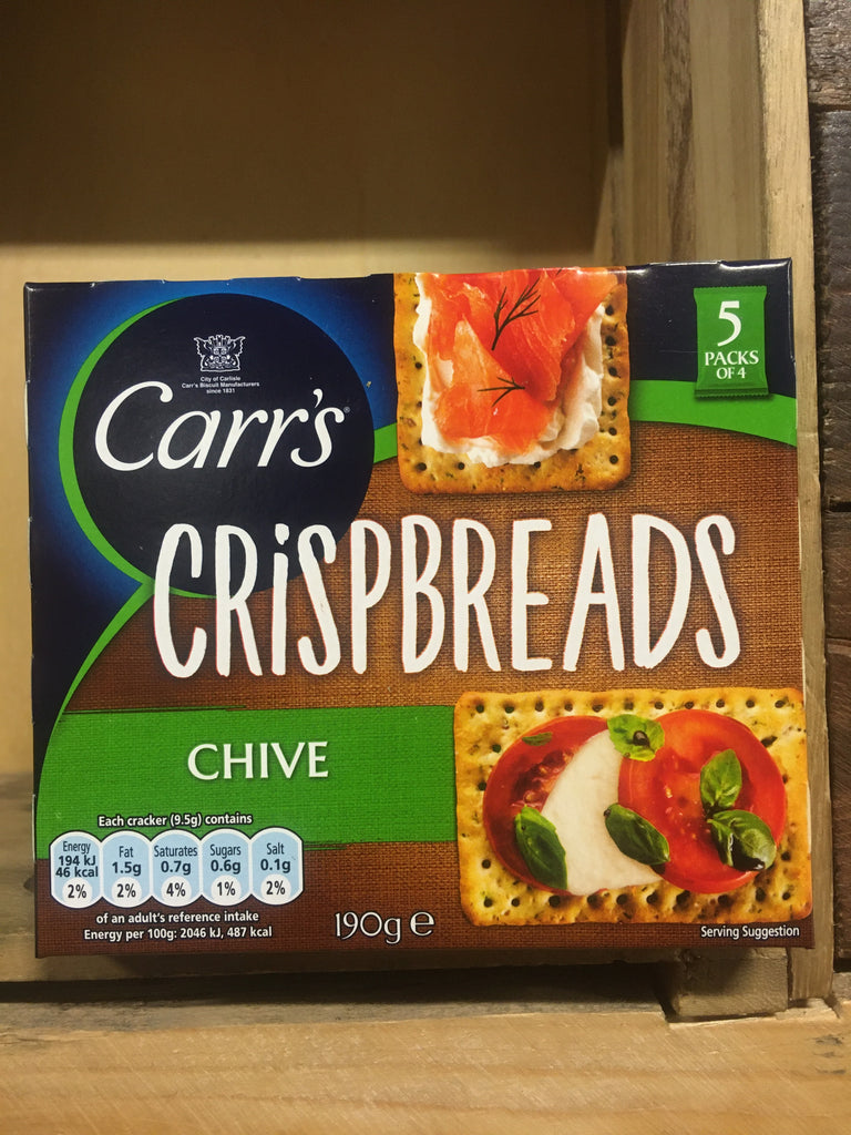 2x Carr's Crispbreads Chive Crackers (2 Packs of 5x38g) & Low Price ...