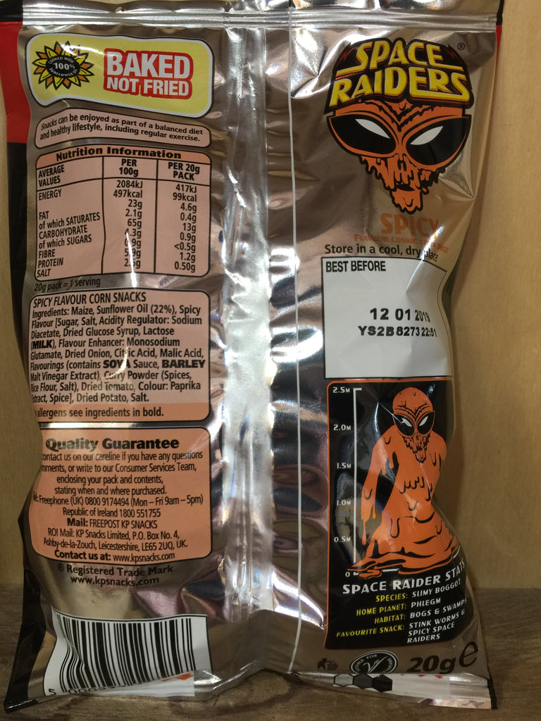 40x Space Raiders Spicy 20g & Low Price Foods Ltd