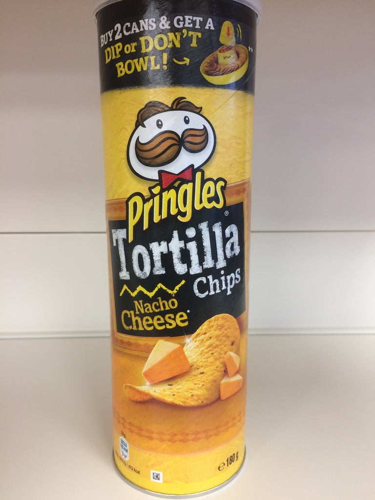 Pringles Tortilla Nacho Cheese Chips 180g & Low Price Foods Ltd