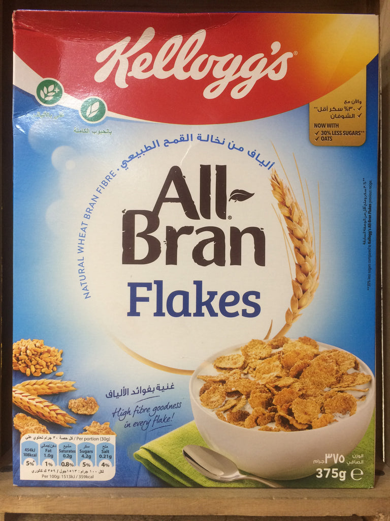 Kellogg's All Bran Flakes 375g Cereal & Low Price Foods Ltd