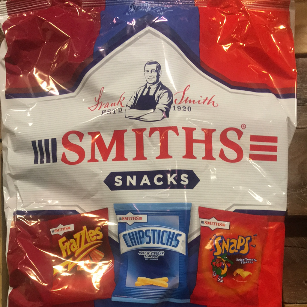 32x Smiths Snacks (Frazzles, Chipsticks & Snaps) (2 Packs of 16 Bags ...