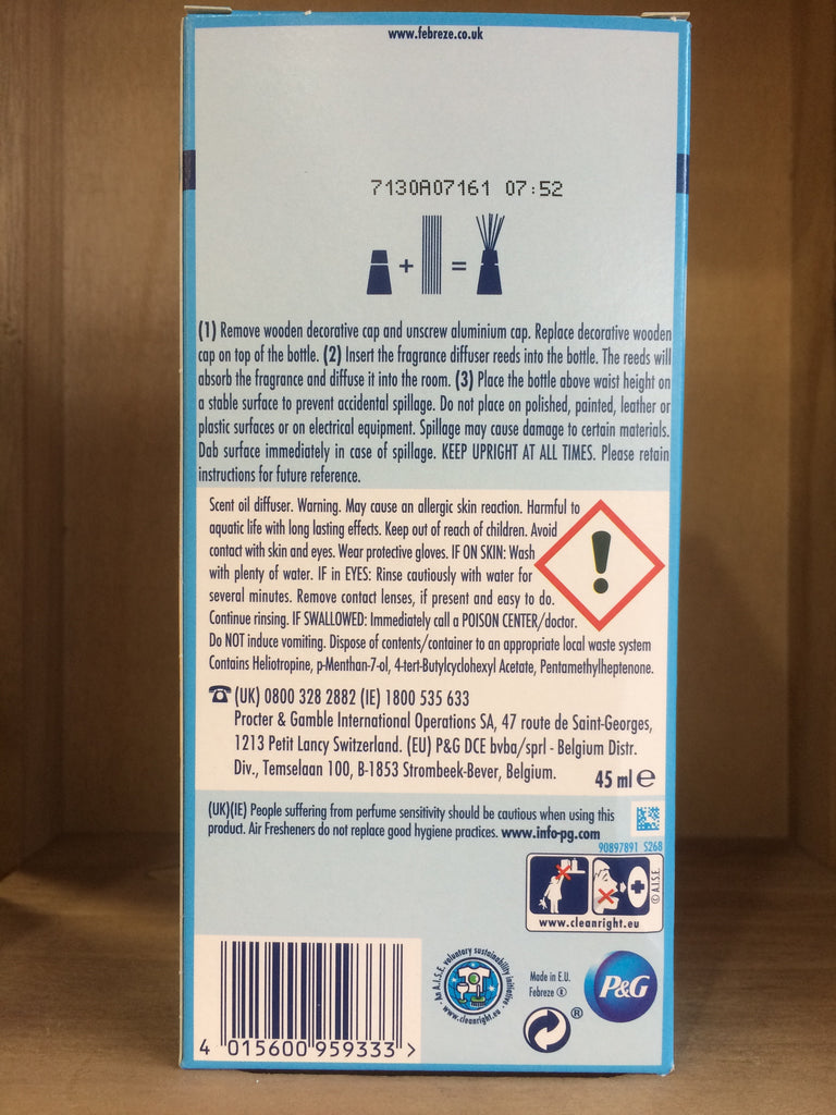 Febreze Reed Diffuser Vanilla Blossom & Low Price Foods Ltd