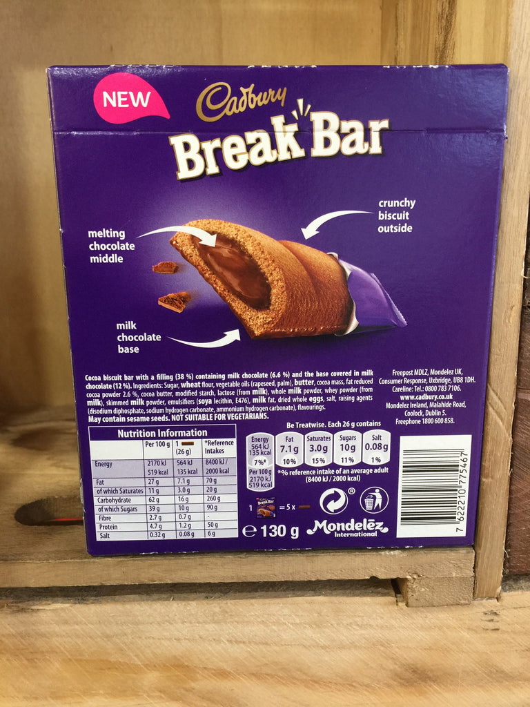 Cadbury Break Bar 5 Bars 130g & Low Price Foods Ltd