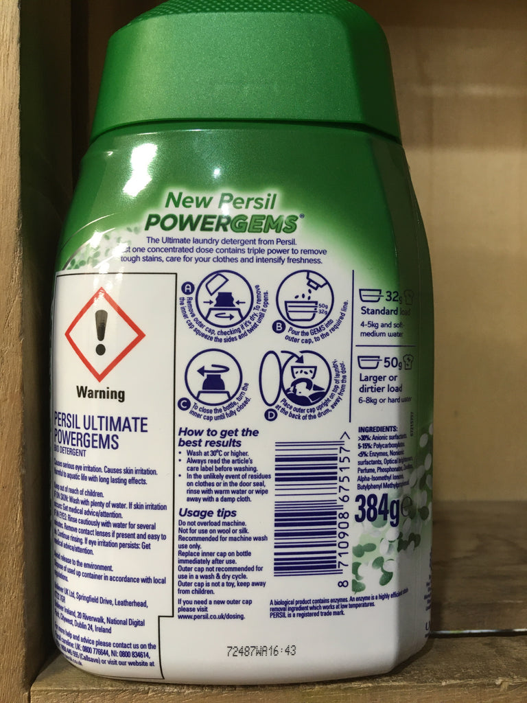 Persil Ultimate Powergems Biological 12 Wash 384g & Low Price Foods Ltd