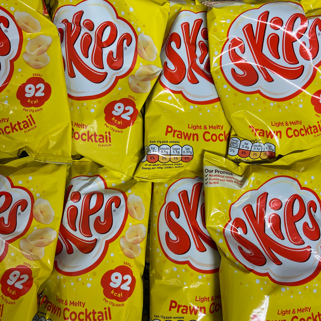 12x Skips Prawn Cocktail Snack Bags (12x17g) & Low Price Foods Ltd