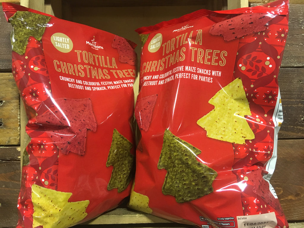 2x Morrisons Tortilla Christmas Tree Snacks (2x150g) & Low Price Foods Ltd