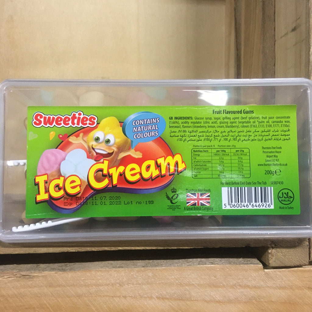 Sweeties Ice Cream Fruit Flavoured Gums 200g & Low Price Foods Ltd