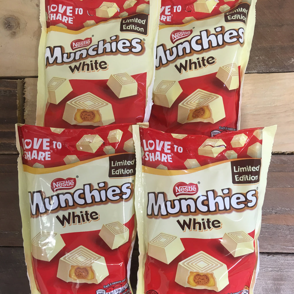 4x Munchies Limited Edition White Chocolate Sharing Bags (4x94g) & Low ...