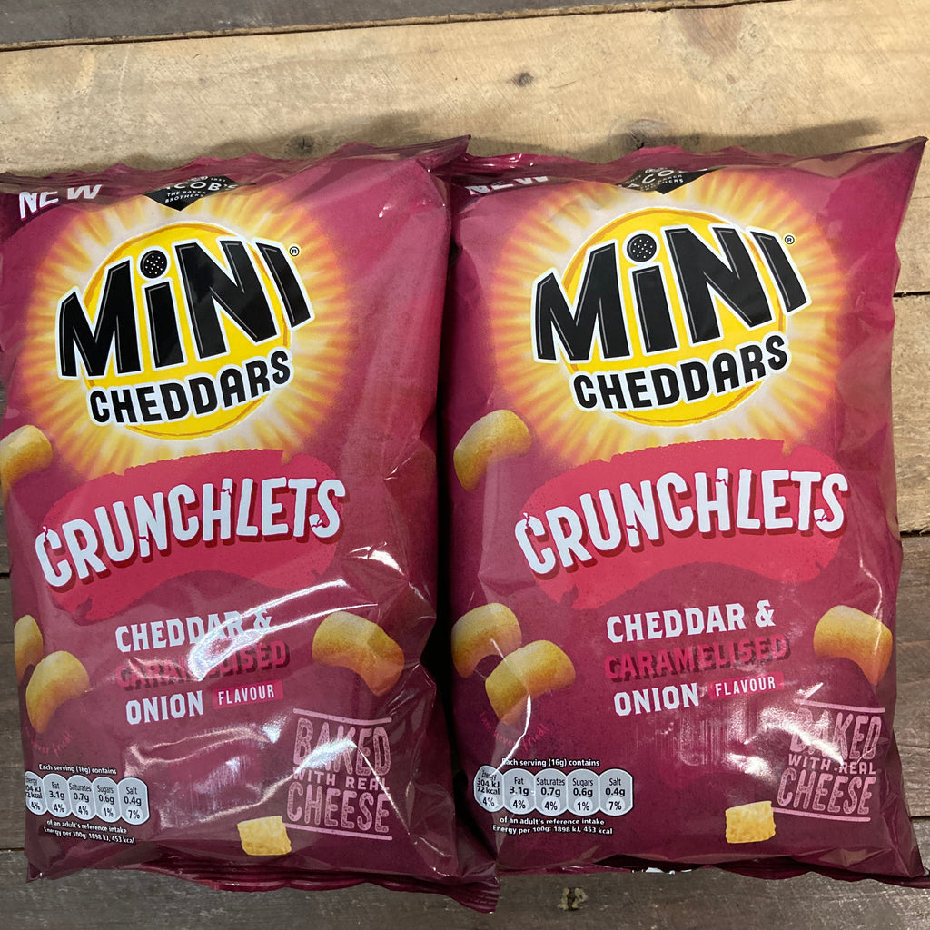 3x Jacob's Mini Cheddars Crunchlets Cheddar and Caramelised Onion (3x1 ...