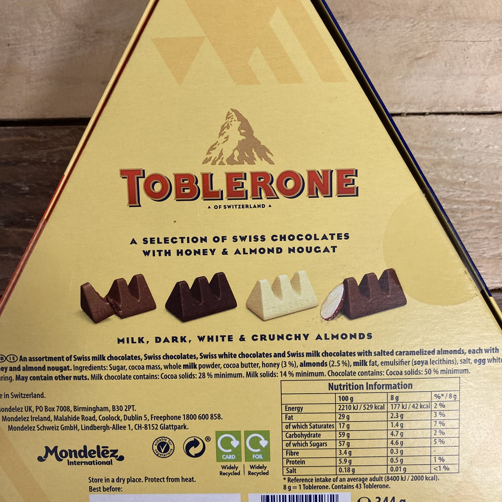 43x Mini Toblerone Chocolates Assortment Gift Box (344g) & Low Price ...