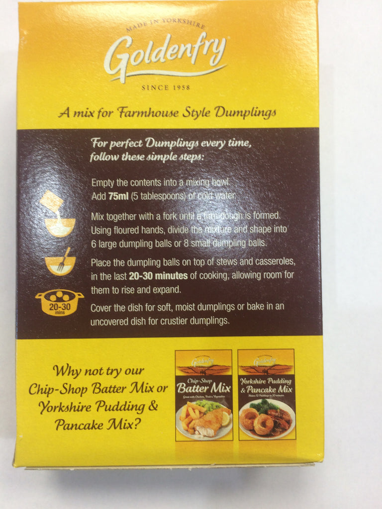 Goldenfry Farmhouse Style Dumpling Mix 142g & Low Price Foods Ltd