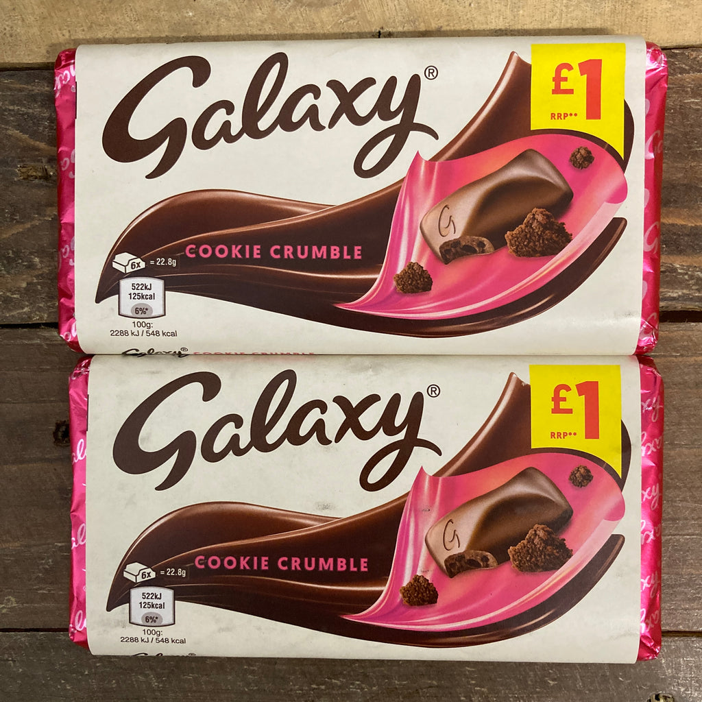 3x Galaxy Cookie Crumble Chocolate Bars (3x114g) & Low Price Foods Ltd