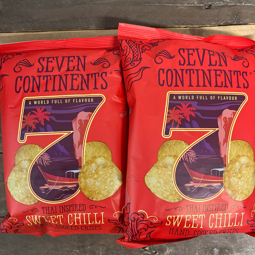 4x Seven Continents Sweet Chilli Crisps Share Bags (4x125g) & Low Price ...