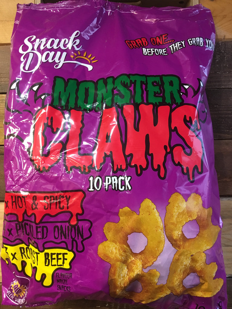 Snack Day Monster Claws 10 Pack (10x18g) & Low Price Foods Ltd