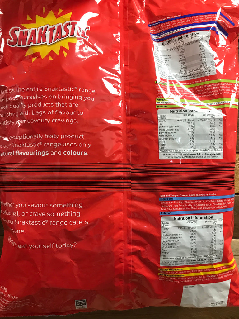 Snaktastic 18 Variety Snack Pack 360g & Low Price Foods Ltd