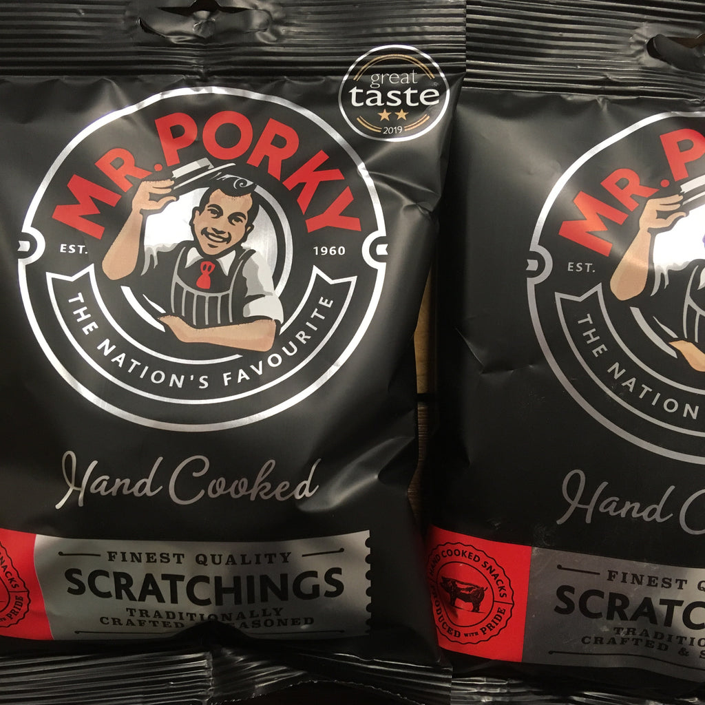 4x Mr. Porky Finest Quality Pork Scratchings Bags (4x65g) & Low Price ...
