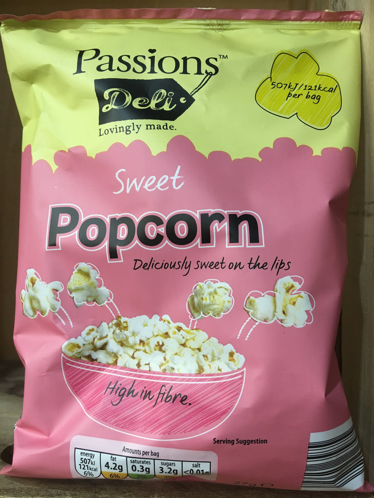 Passions Deli Sweet Popcorn 27g & Low Price Foods Ltd