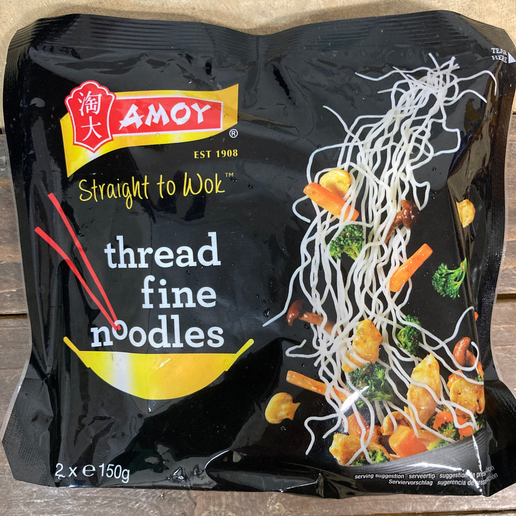 4x Amoy Thread Fine Noodles (2 Packs of 2x150g) & Low Price Foods Ltd