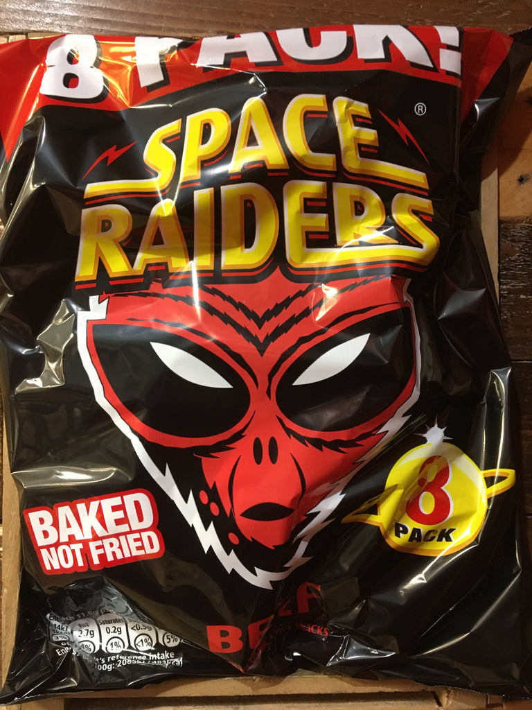 24x Space Raiders Beef Flavour Cosmic Corn Snacks (3 Packs of 8x11.8g ...