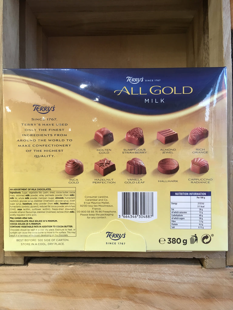 Terry's All Gold Milk Chocolate Box 380g & Low Price Foods Ltd