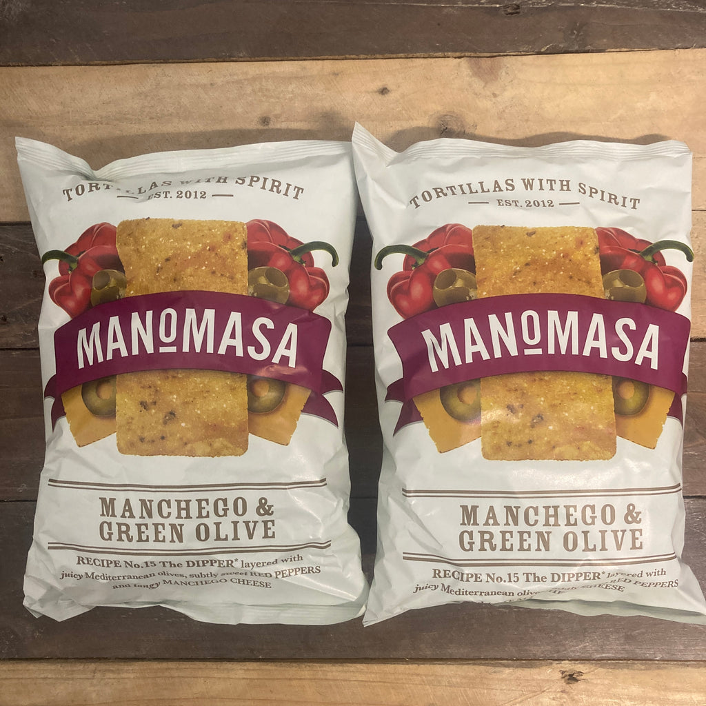 4x Manomasa Manchego & Green Olive Tortilla Chips Sharing Bags (4x160g ...