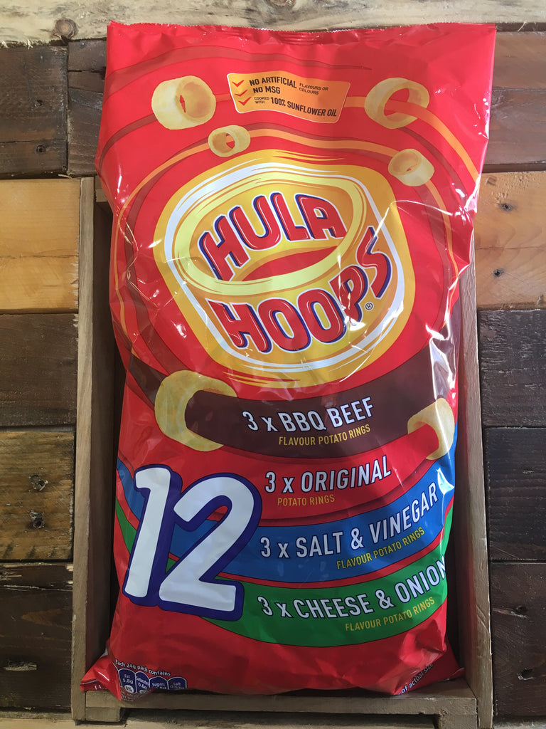12x Hula Hoops Crisps Variety Bags (1 Pack of 12x24g) & Low Price Foods Ltd