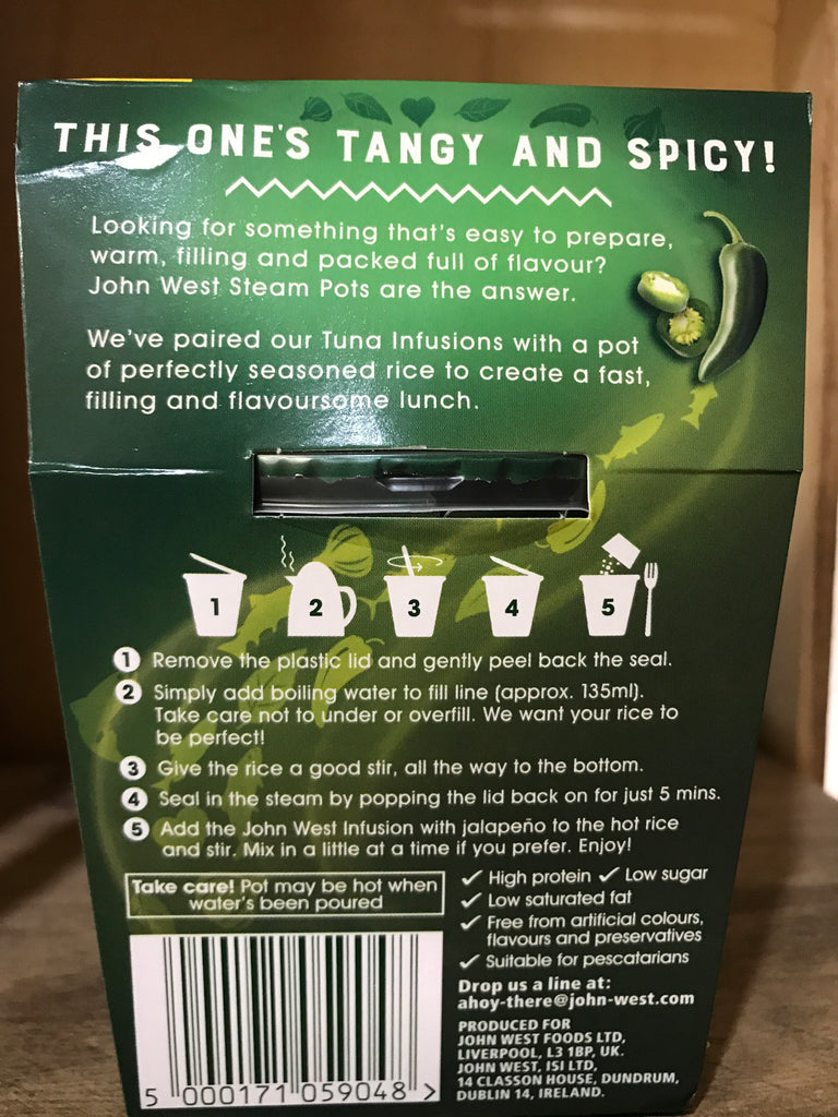 John West Steam Pot with Tuna Infusions 140g & Low Price Foods Ltd