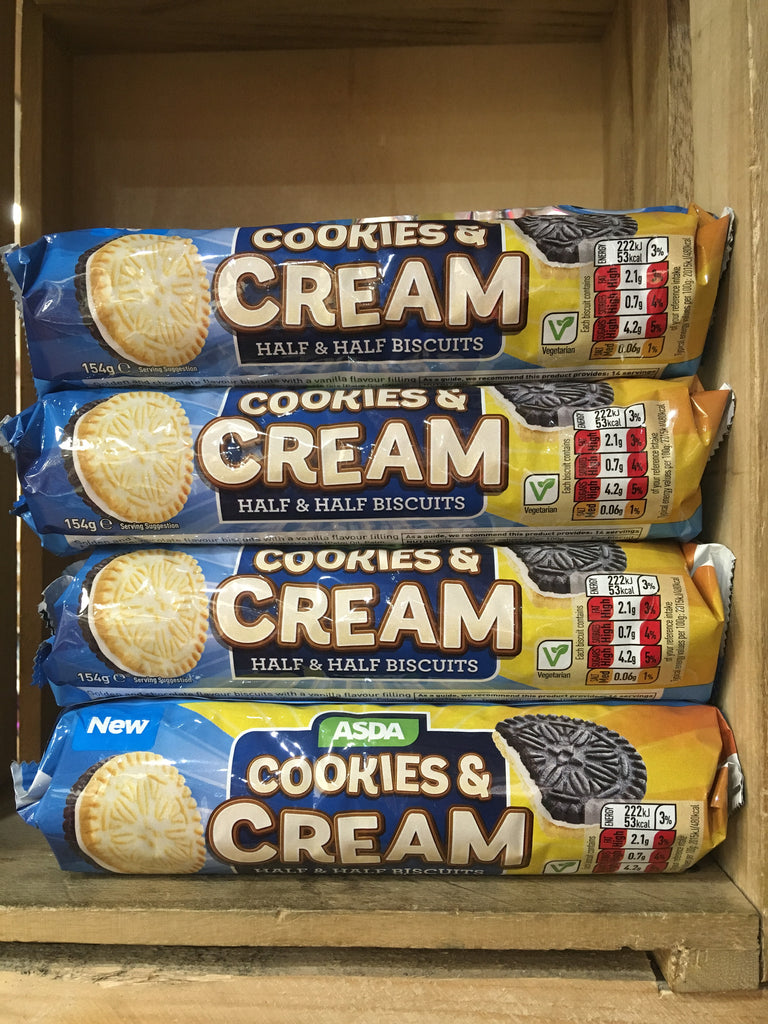 4x Packets of ASDA Cookies & Cream Biscuits (4x154g) & Low Price Foods Ltd