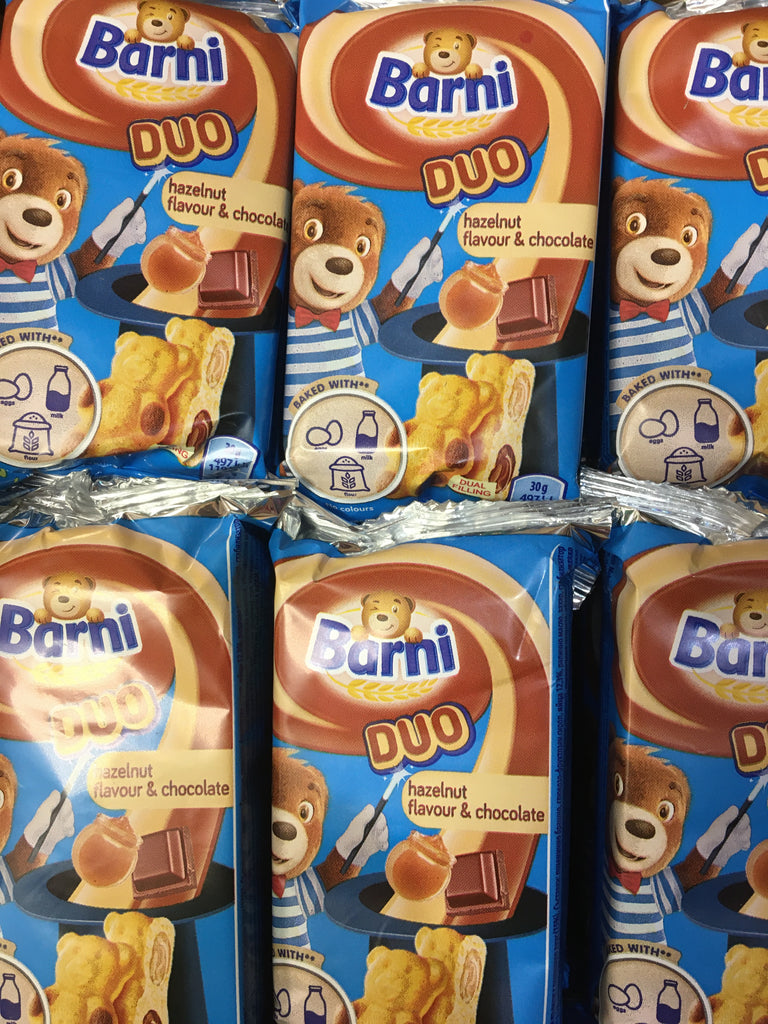 24x Barni Duo Hazelnut & Chocolate Flavour Cake Bar (24x30g) & Low ...
