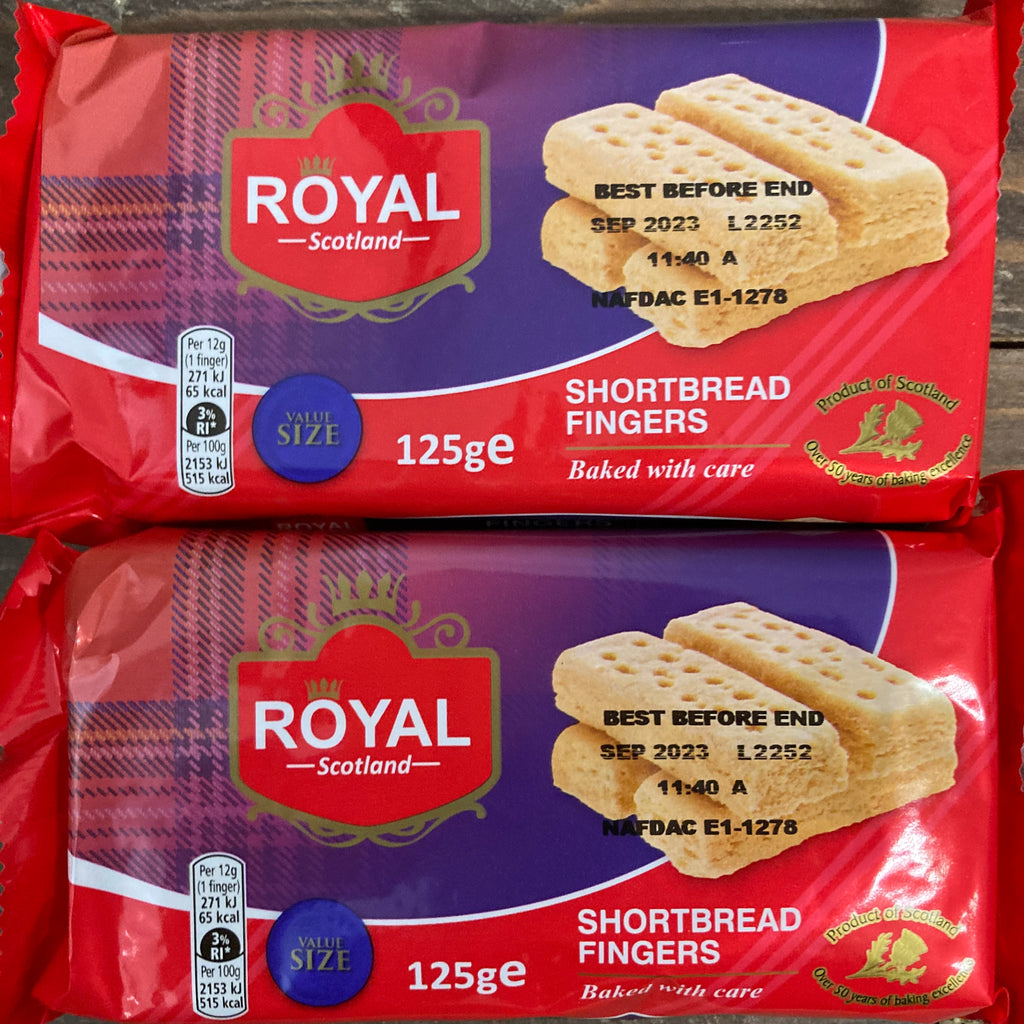 3x Royal Scotland Shortbread Fingers Packs (3x125g) & Low Price Foods Ltd