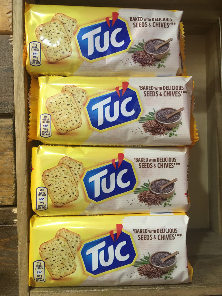 4x Jacobs TUC Seeds & Chive Crackers (4x105g) & Low Price Foods Ltd