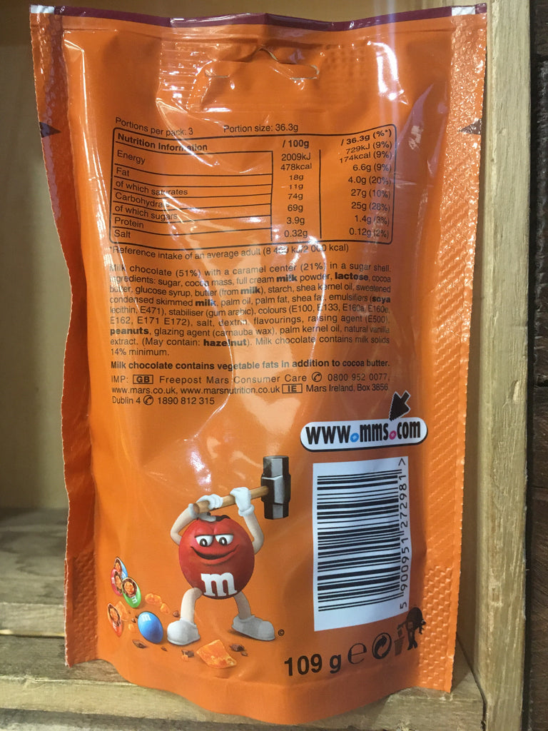 M&M Crunchy Caramel Limited Edition Grab Bag 109g & Low Price Foods Ltd