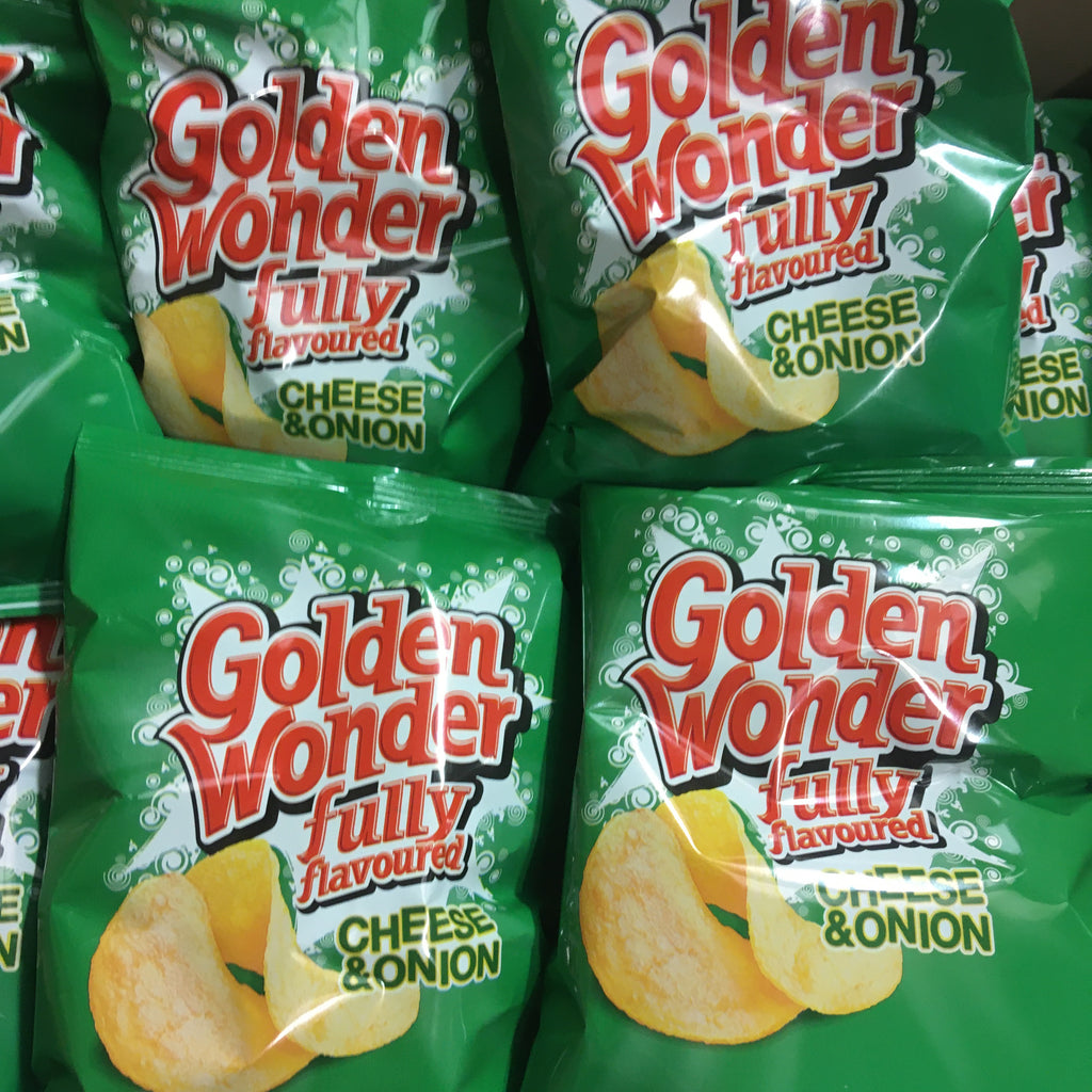 12x Golden Wonder Cheese & Onion Crisps (12x32.5g) & Low Price Foods Ltd
