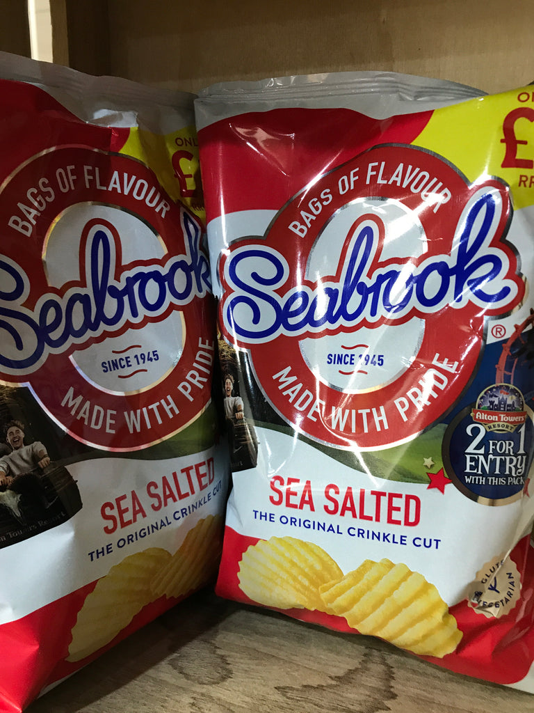 2x Seabrook Sea Salted Crinkle Cut Crisps Sharing Bag (2x80g) & Low ...