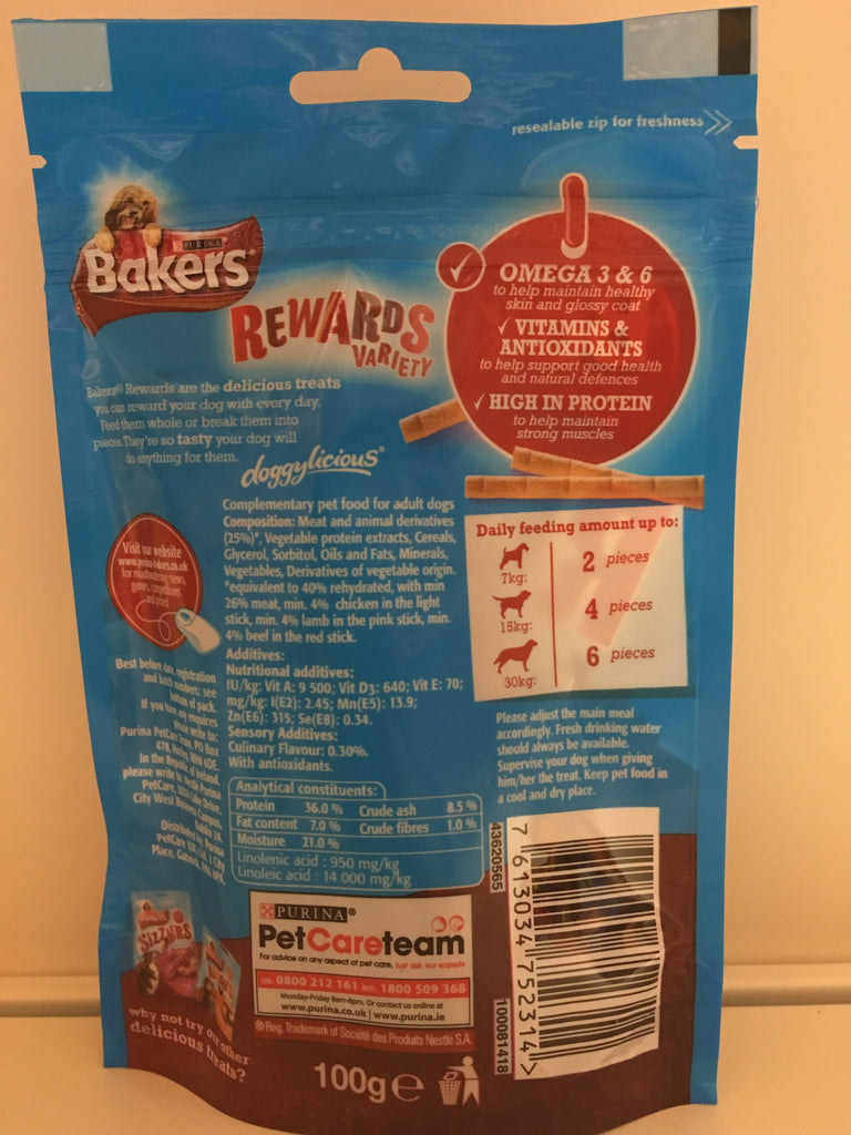 Bakers Rewards Variety Dog Treats 100g & Low Price Foods Ltd