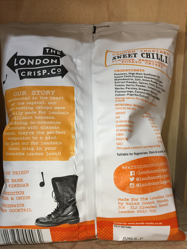 The London Crisp.Co Sweet Chilli Handcooked Crisps 150g & Low Price ...