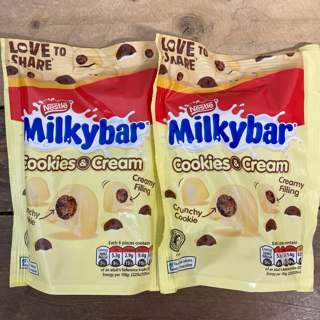 4x Milkybar Cookies And Cream Bites Share Bags (4x90g) & Low Price ...