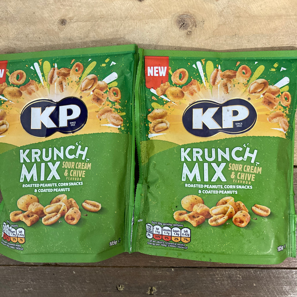 2x Kp Krunch Mix Sour Cream & Chive Flavour Share Bags (2x105g) & Low ...