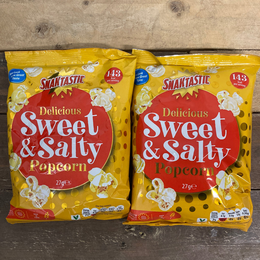 5x Snaktastic Popcorn Sweet and Salty Bags (5x27g) & Low Price Foods Ltd
