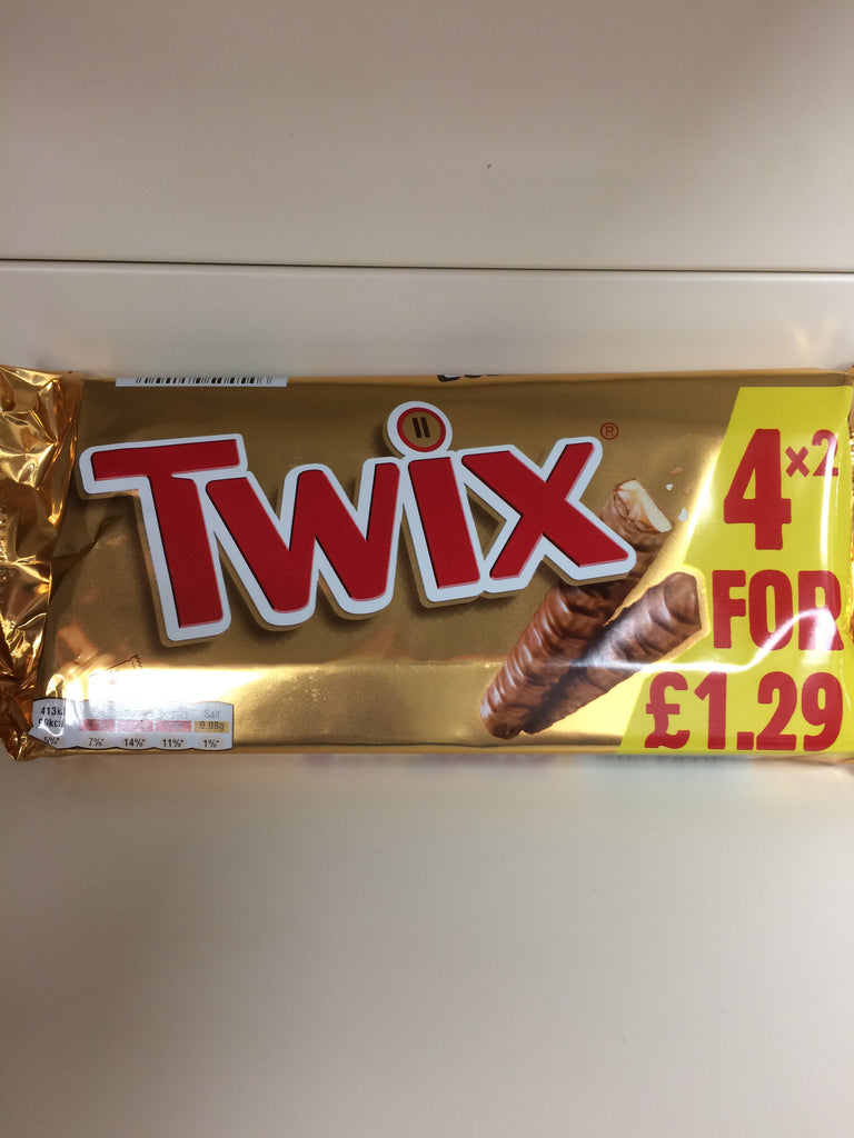 Twix 4x (2x 20g) Pack & Low Price Foods Ltd