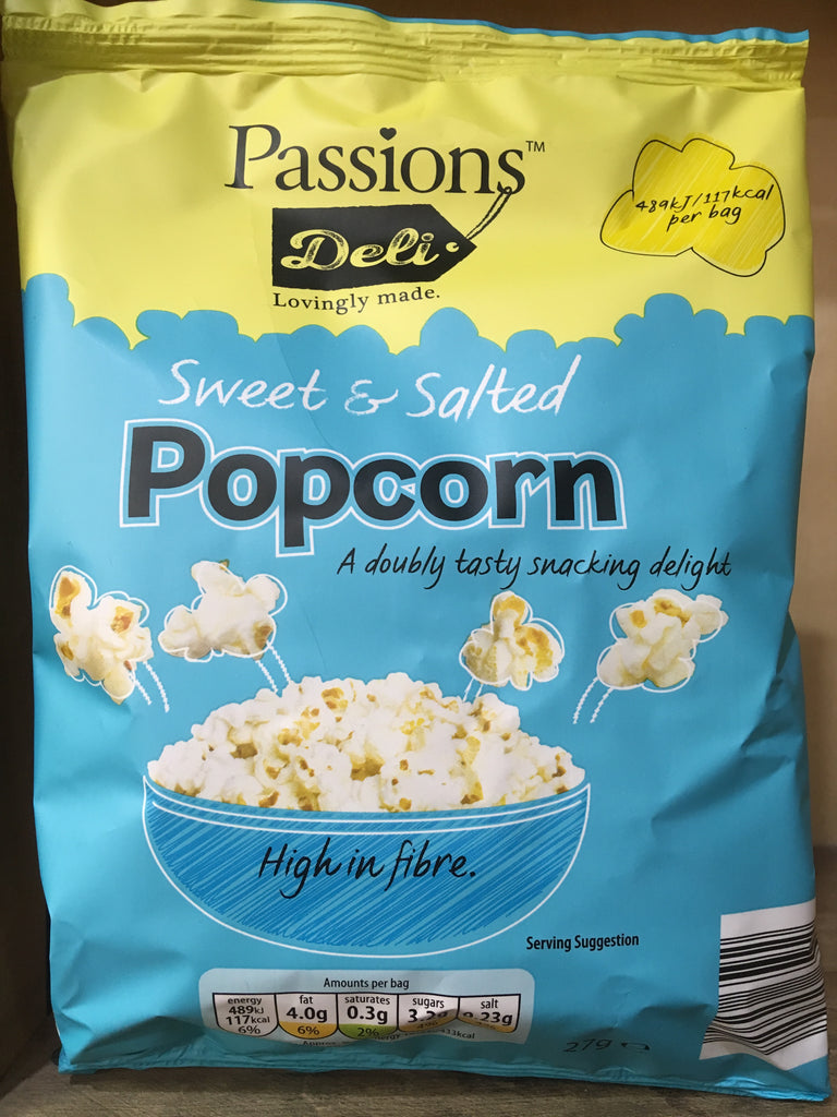 Passions Deli Sweet & Salted Popcorn 27g & Low Price Foods Ltd