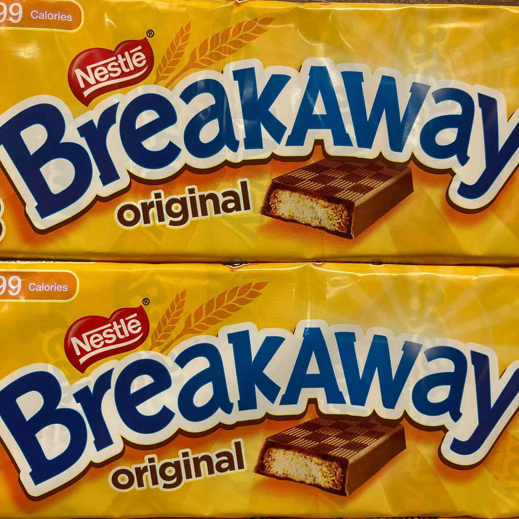 32x Breakaway Milk Chocolate Biscuits Bars (4 Packs of 8x19.1g) & Low ...