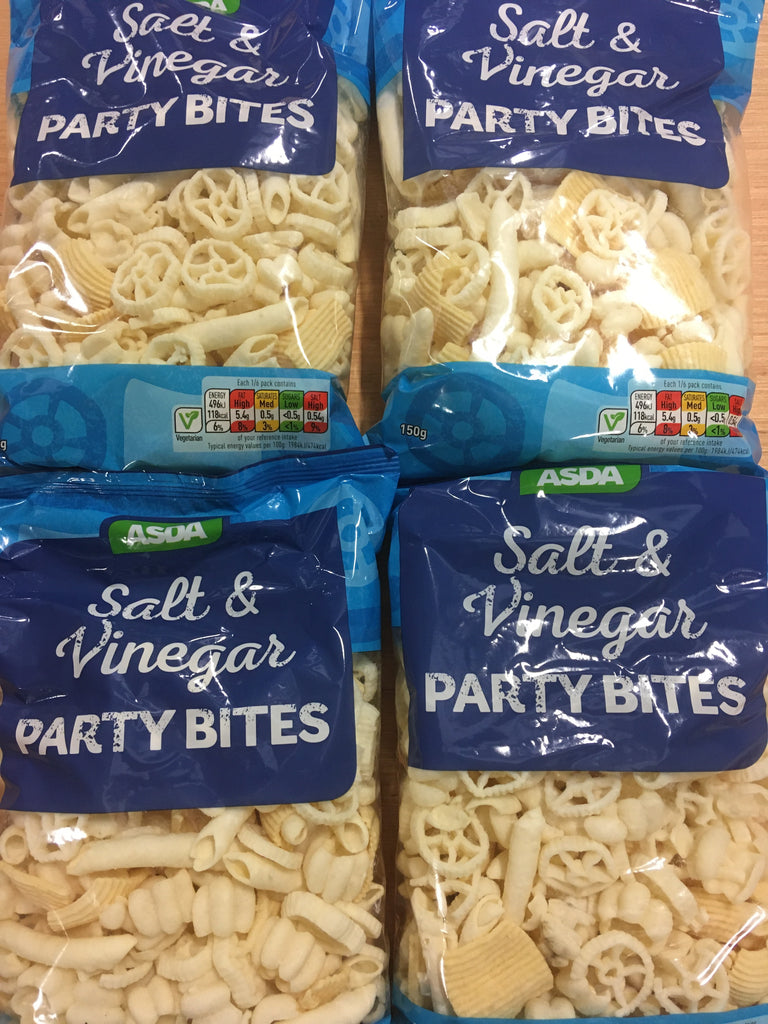 4x Bags of ASDA Salt & Vinegar Party Bites (4x150g) & Low Price Foods Ltd