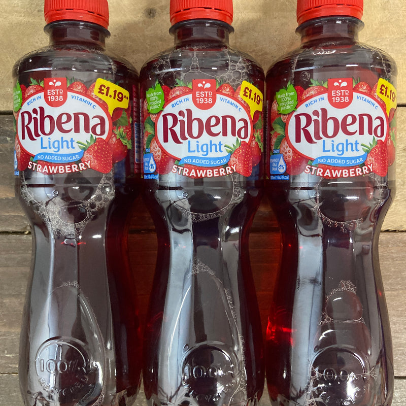 6x Ribena Light Strawberry Juice Drink (6x500ml) & Low Price Foods Ltd