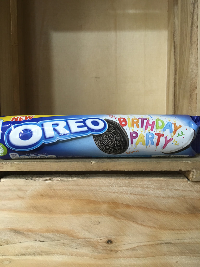 Oreo Birthday Party Chocolate Sandwich Cookies 154g & Low Price Foods Ltd