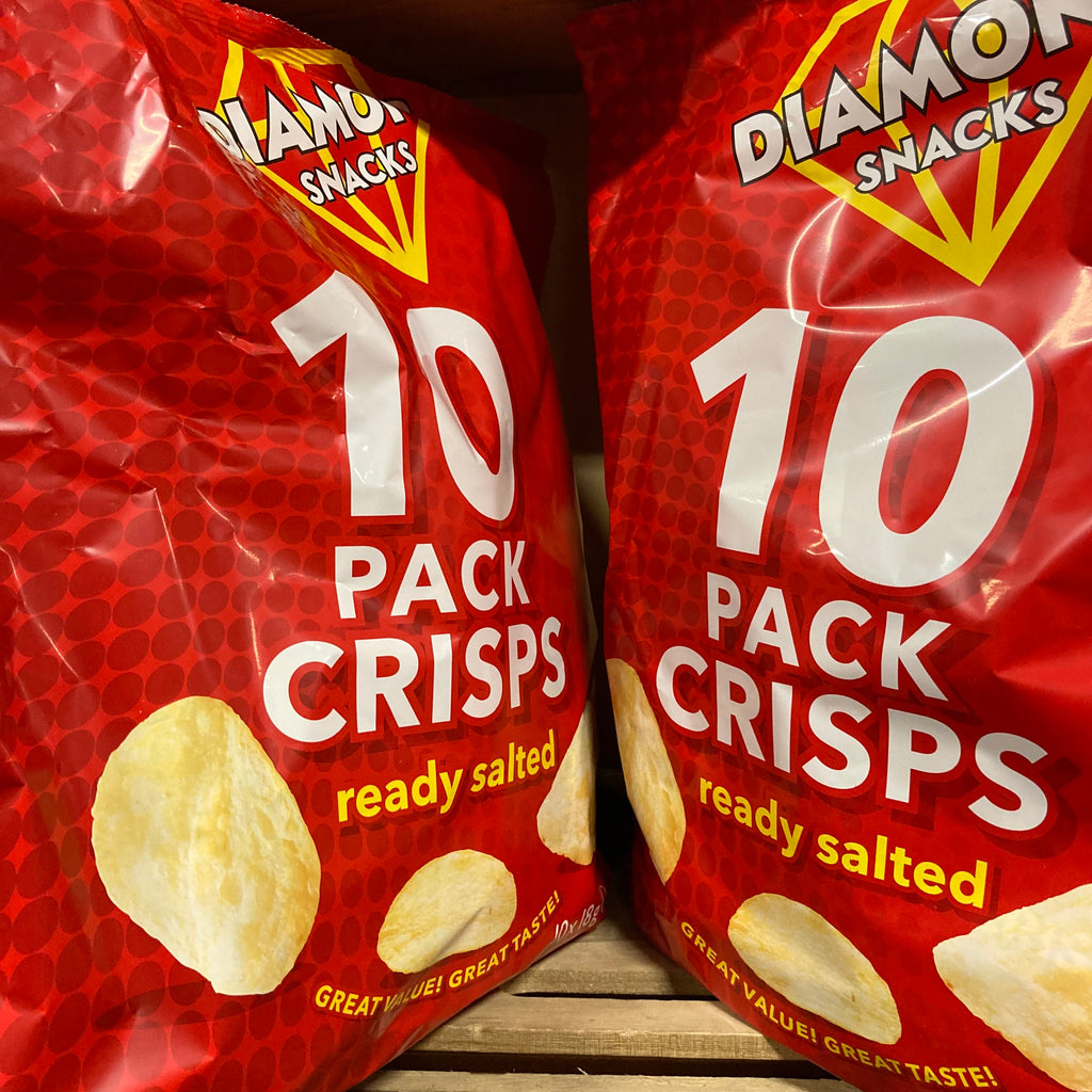 20x Diamond Ready Salted Crisps (2 Packs of 10x18g) & Low Price Foods Ltd